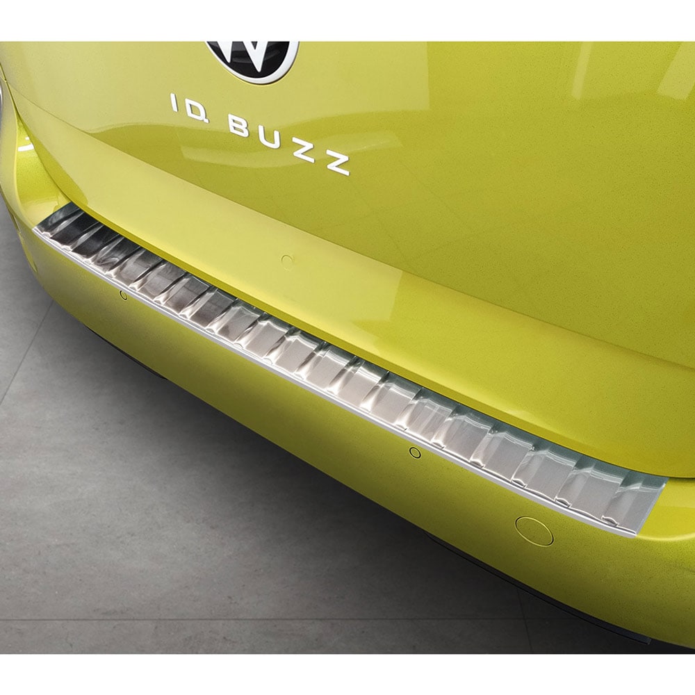 Brushed Steel Rear Bumper Protector for VW ID. Buzz / Buzz Cargo